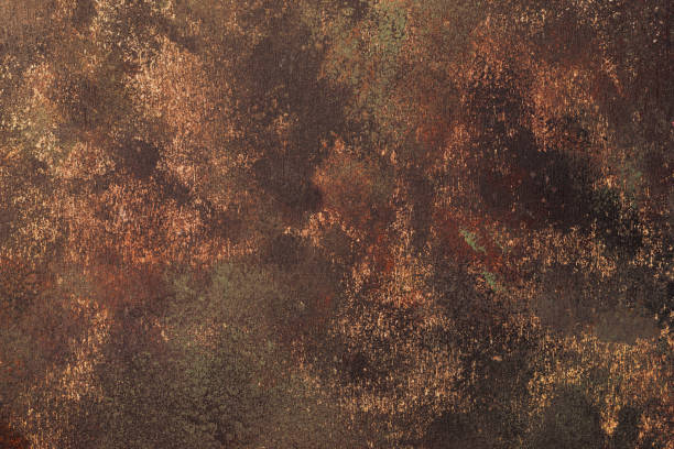 Free picture: Mossy cast iron rusty metal panel texture close-up