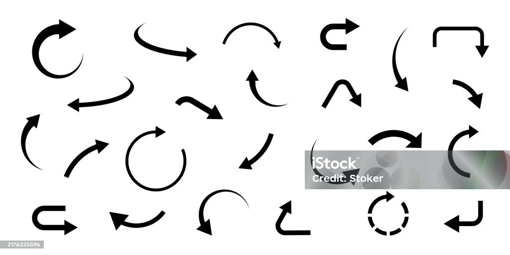 Ilustración de Signo De Flecha Flechas Curvas Conjunto De Flechas ... Ilustración de Signo De Flecha Flechas Curvas Conjunto De Flechas ...
