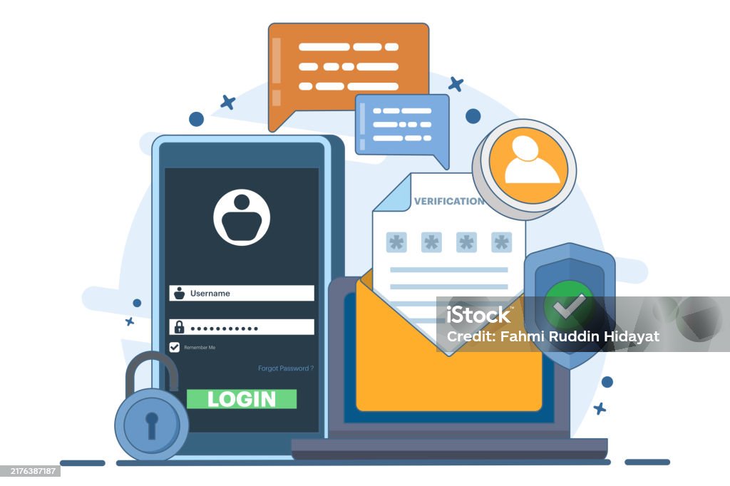 Twostep Verification Concept Otp Authentication Password Onetime
