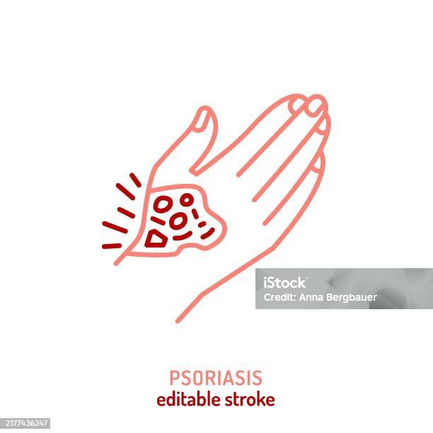 Psoriasis Linear Icon Medical Dermatitis Pictogram Erythematous Plaques ... Psoriasis Linear Icon Medical Dermatitis Pictogram Erythematous Plaques ...