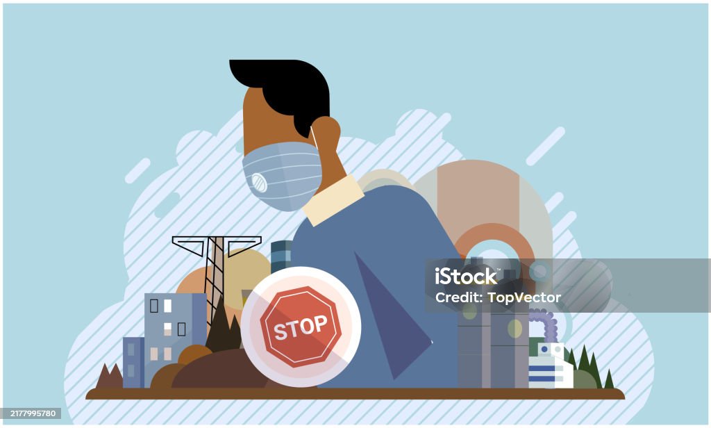 Industrial Pollution Vector Environmental Pollution Is Burden On Future