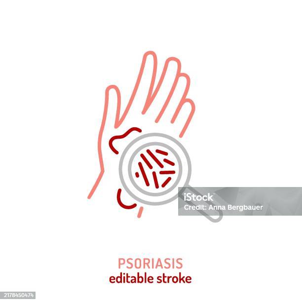 Psoriasis Linear Icon Medical Dermatitis Pictogram Erythematous Plaques ... Psoriasis Linear Icon Medical Dermatitis Pictogram Erythematous Plaques ...