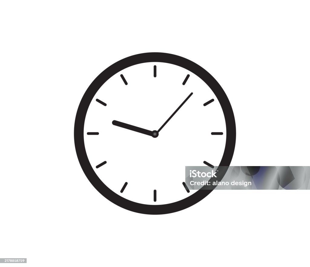 Wall Clock Clock Face Analog Clock Time And Clock Icon Vector