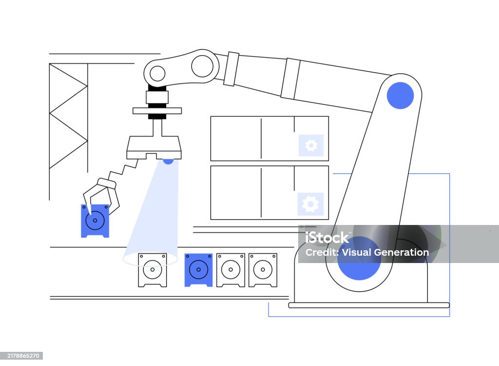 Sorting Robots Isolated Cartoon Vector Illustrations アイデンティティーのベクター