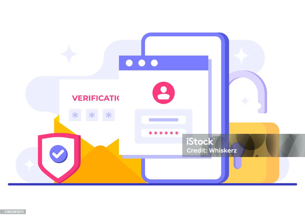 Twostep Verification Flat Illustration Vector Template Otp