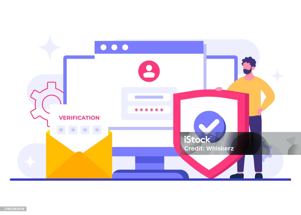 Twostep Verification Flat Illustration Vector Template Otp