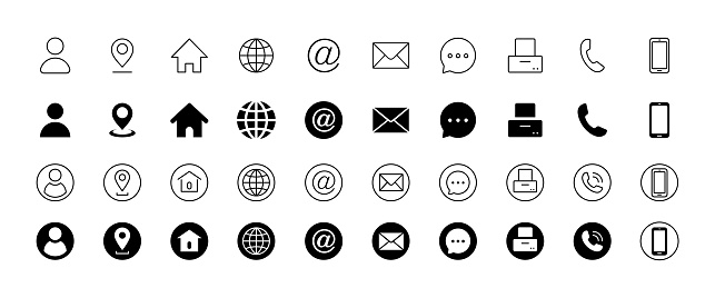 Ilustración de Conjunto De Iconos De Tarjetas De Visita Contacto Nombre ... Ilustración de Conjunto De Iconos De Tarjetas De Visita Contacto Nombre ...