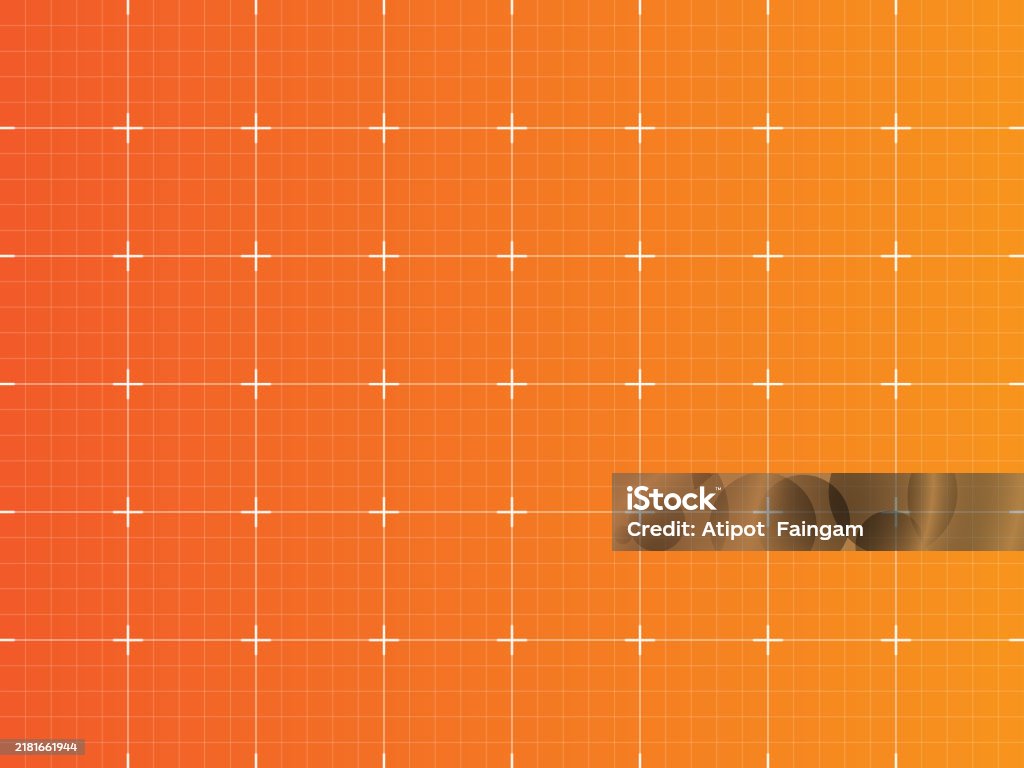Square Grid Background With Empty Space On Orange Backdrop Design Of