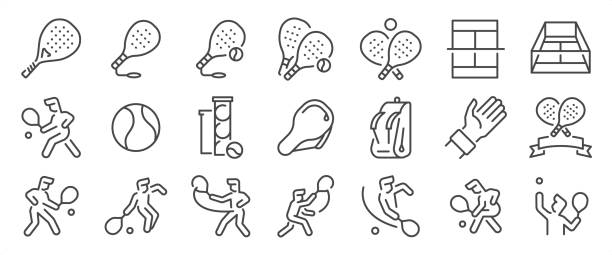 Playing padel Clipart Vector PNG , SVG, EPS, PSD, AI