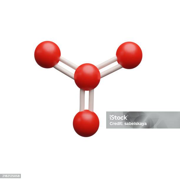 Struktur Atom 3d Molekul Merah Rumus Kimia Struktural Render Vektor Dan