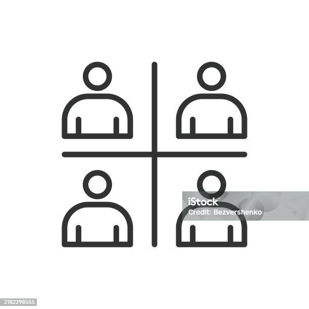 Customer Segmentation Icon In Line Design Customer Segmentation