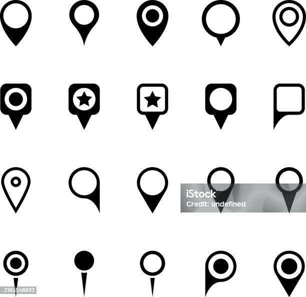 Map Pin Icon Pointer Navigation Symbol Flag Mark Place Location