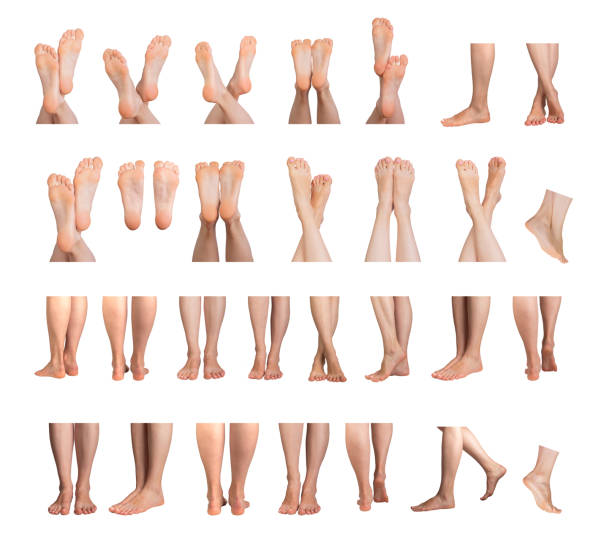 Free picture: Collage of photos of barefoot feet and legs
