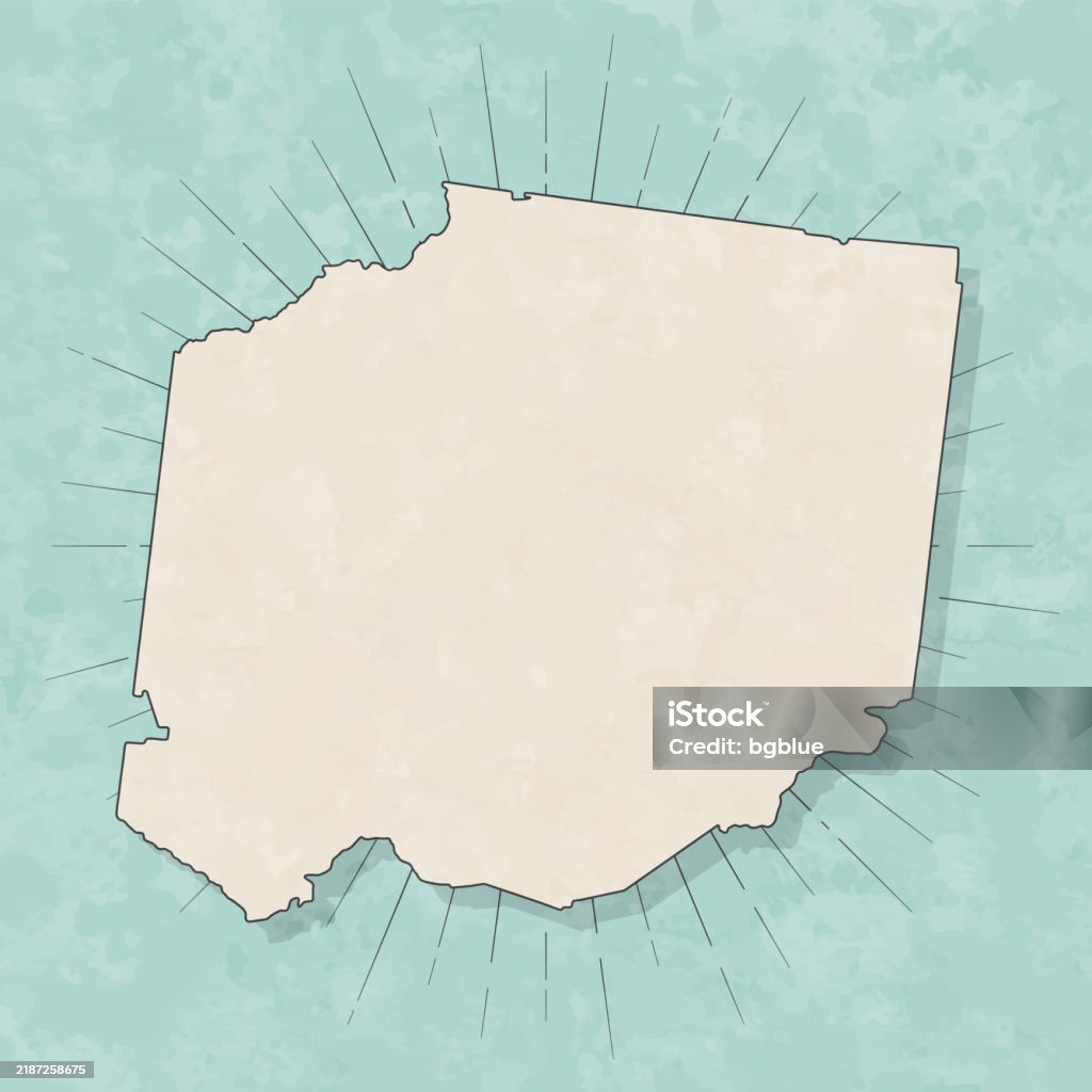 Hickman County Tennessee Map In Retro Vintage Style Old Textured Paper