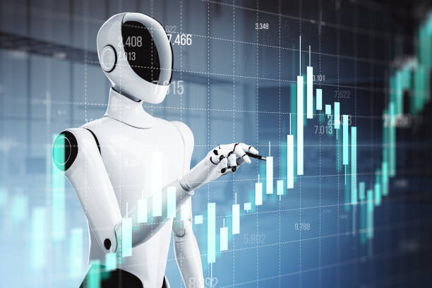 Free picture: Trading robot analyzing stock market data