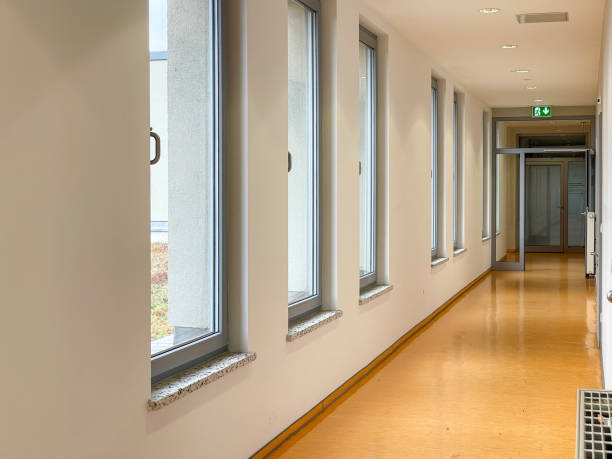 Free Stock Photo of Long Hallway With Multiple Windows | Download Free ...