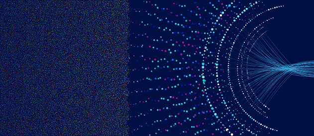 Big Data Visualization With Lines And Dots Data Analytics Visual Abstract Background Chaotic