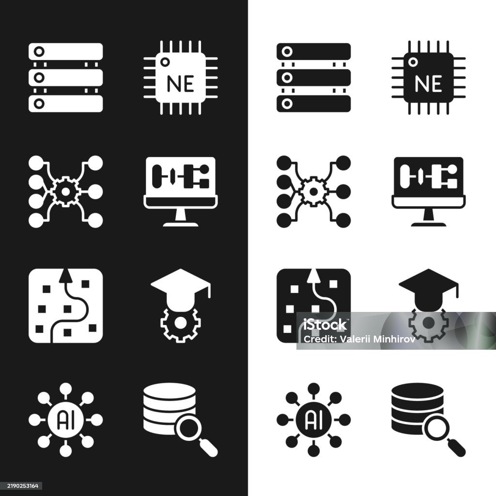 Set Algorithm Neural Network Server Data Processor Cpu Graduation Cap