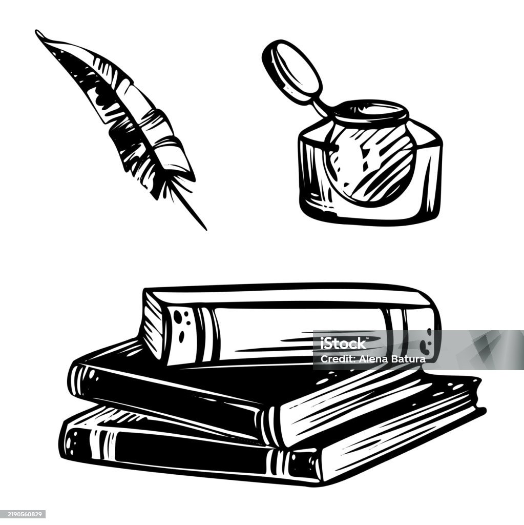 Antique Writing Tools Vector Design Stock Illustration - Download Image ... Antique Writing Tools Vector Design Stock Illustration - Download Image ...
