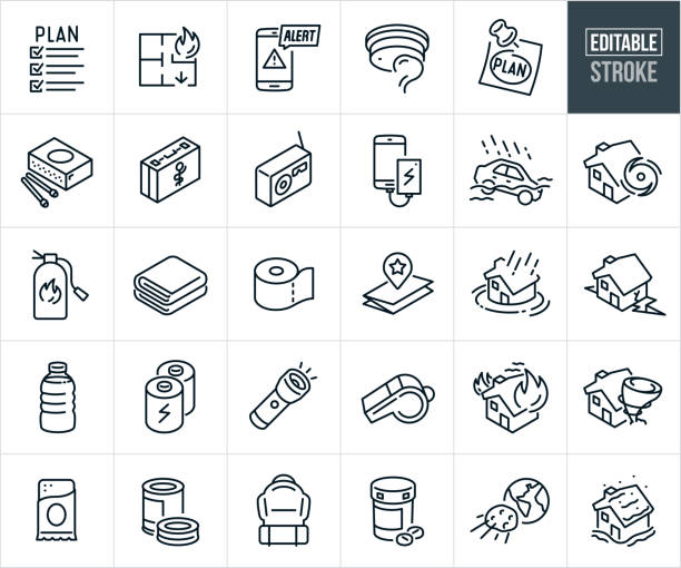 Fire emergency evacuation plan Clipart Vector PNG , SVG, EPS, PSD, AI