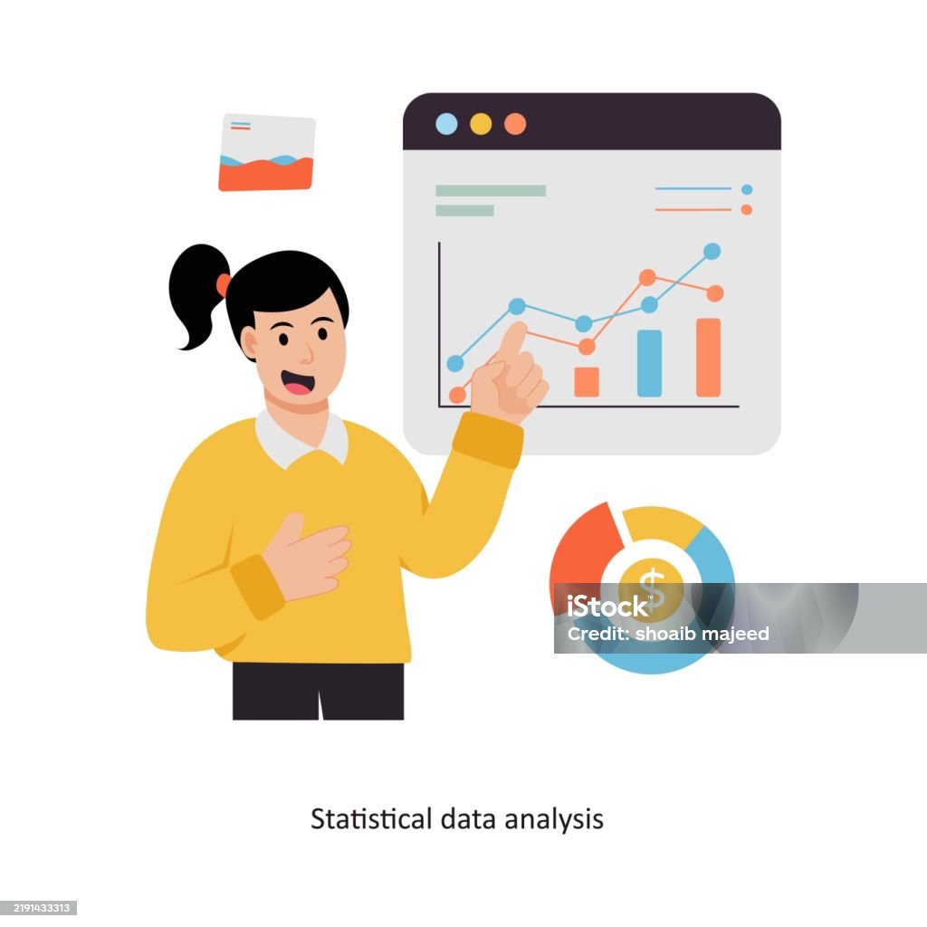Statistical Data Analysis Concept Vector Illustration Data Analytics