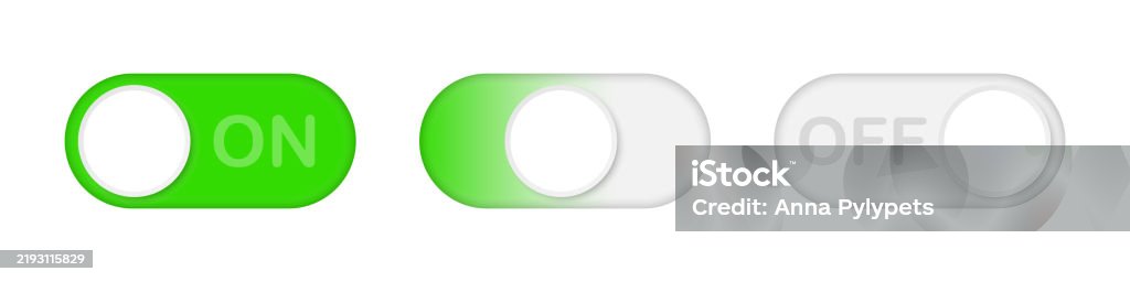 Realistic Switch Toggle Buttons On And Off Toggle Switch Buttons Switch Buttons Set Toggle