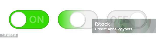 Realistic Switch Toggle Buttons On And Off Toggle Switch Buttons Switch Buttons Set Toggle
