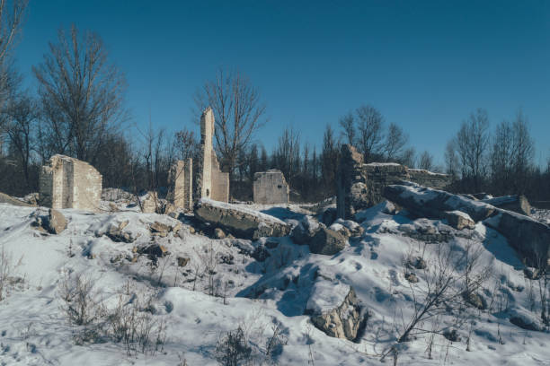 Snow-Covered Ruins in the Baltic Sea, Liepaja | Free Stock Image ...