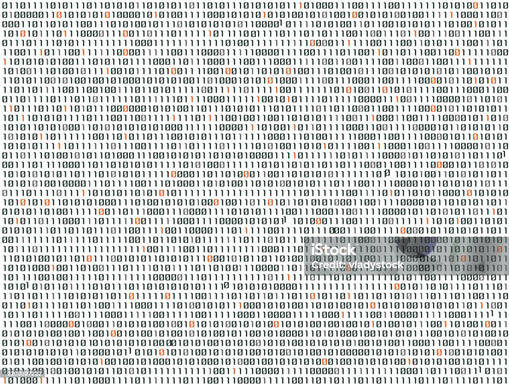 Abstract Technology Binary Code Background Stock Illustration
