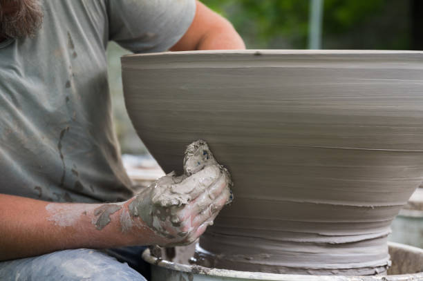 Free Stock Photo of Person Making a Pot on a Potters Wheel | Download ...