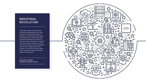 Manufacturing industrial revolution Clipart Vector PNG , SVG, EPS, PSD, AI