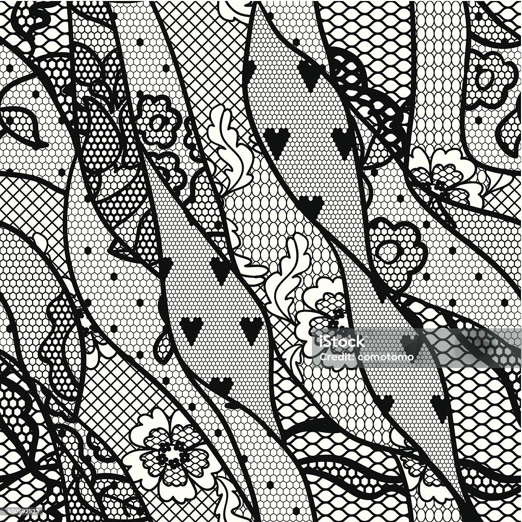 Black Lace Vector Fabric Seamless Pattern Stock Illustration Download