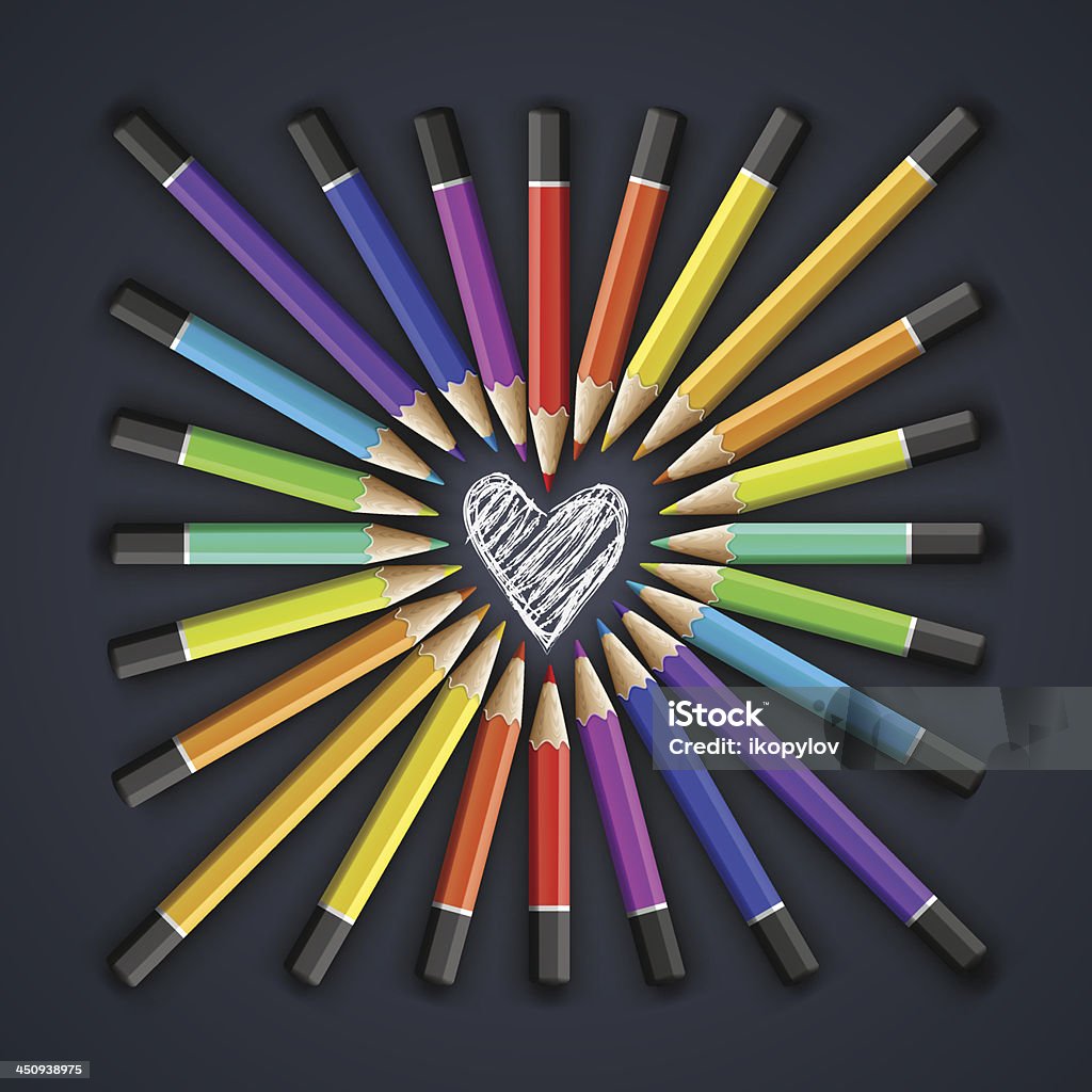 Colored Pencils Heart Shape Stock Illustration - Download Image Now ... Colored Pencils Heart Shape Stock Illustration - Download Image Now ...