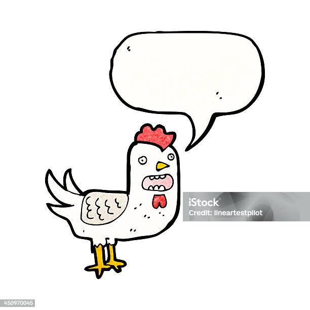 Squawking 루스터 말풍선이 있는 닭에 대한 스톡 벡터 아트 및 기타 이미지 닭 유머 거친 Istock