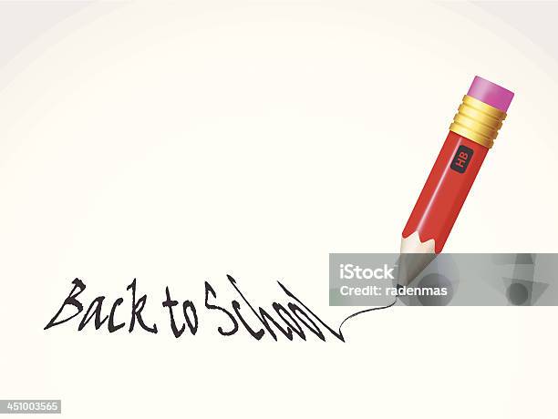 Back To School 컨셉입니다 Writing 연필 개념에 대한 스톡 벡터 아트 및 기타 이미지 개념 개념과 주제
