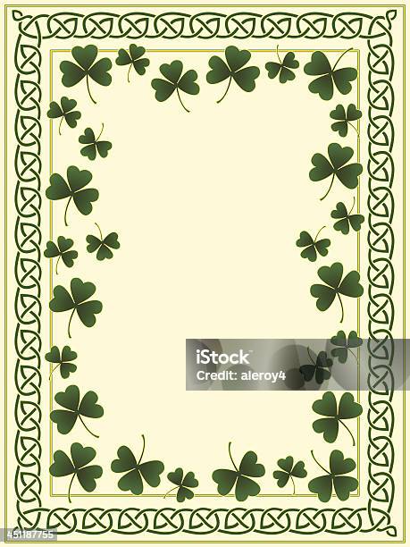 St Patricks Day 셀틱 테두리 Shamrocks 켈트양식에 대한 스톡 벡터 아트 및 기타 이미지 켈트양식 프레임