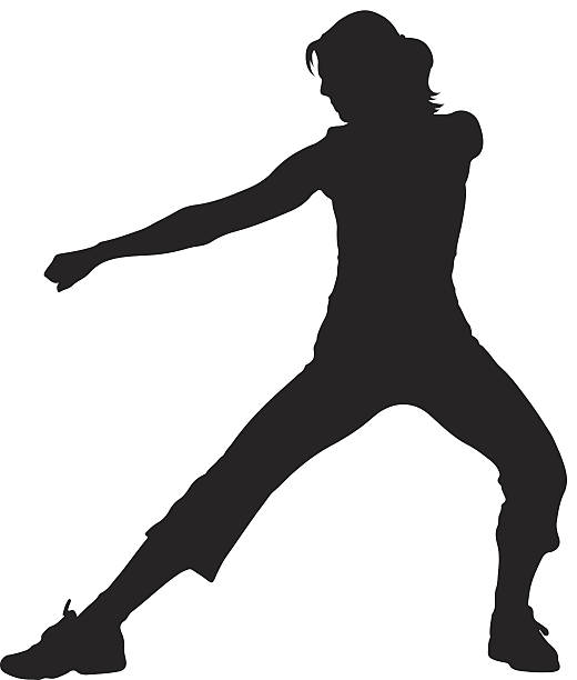 50 Kick Boxing Woman White Background Stock Illustrations Royalty