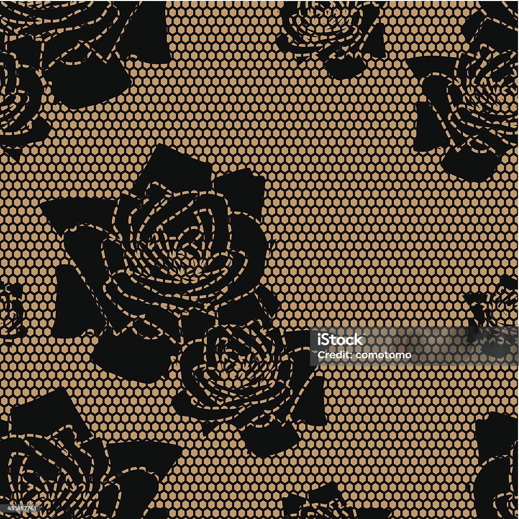 Black Lace Vector Fabric Seamless Pattern Stock Illustration Download