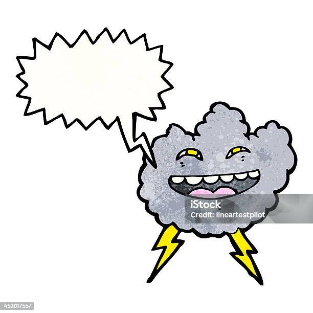 Thundercloud 말풍선이 있는 자 거친에 대한 스톡 벡터 아트 및 기타 이미지 거친 귀여운 그리기 Istock