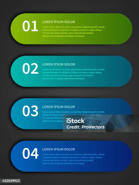 Vector Step Lines And Numbers Design Template Stock Illustration