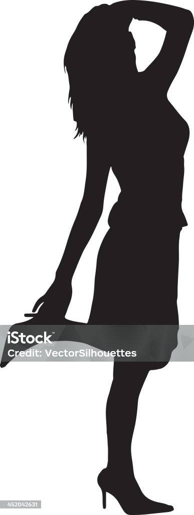 Ilustración De Silueta De Mujer En Tacones Altos Y Más Vectores Libres De Derechos De Adulto