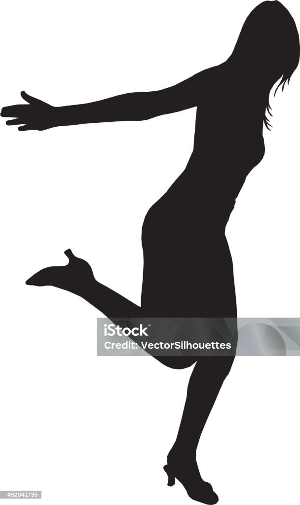 Woman Dancing Silhouette Stock Illustration Download Image Now