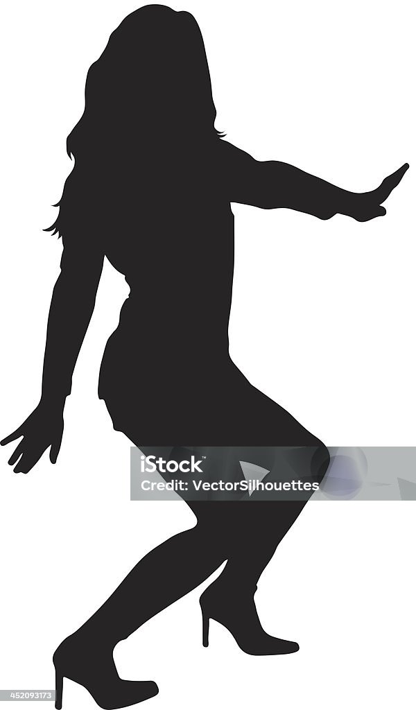 Woman Dancing Silhouette Stock Illustration Download Image Now