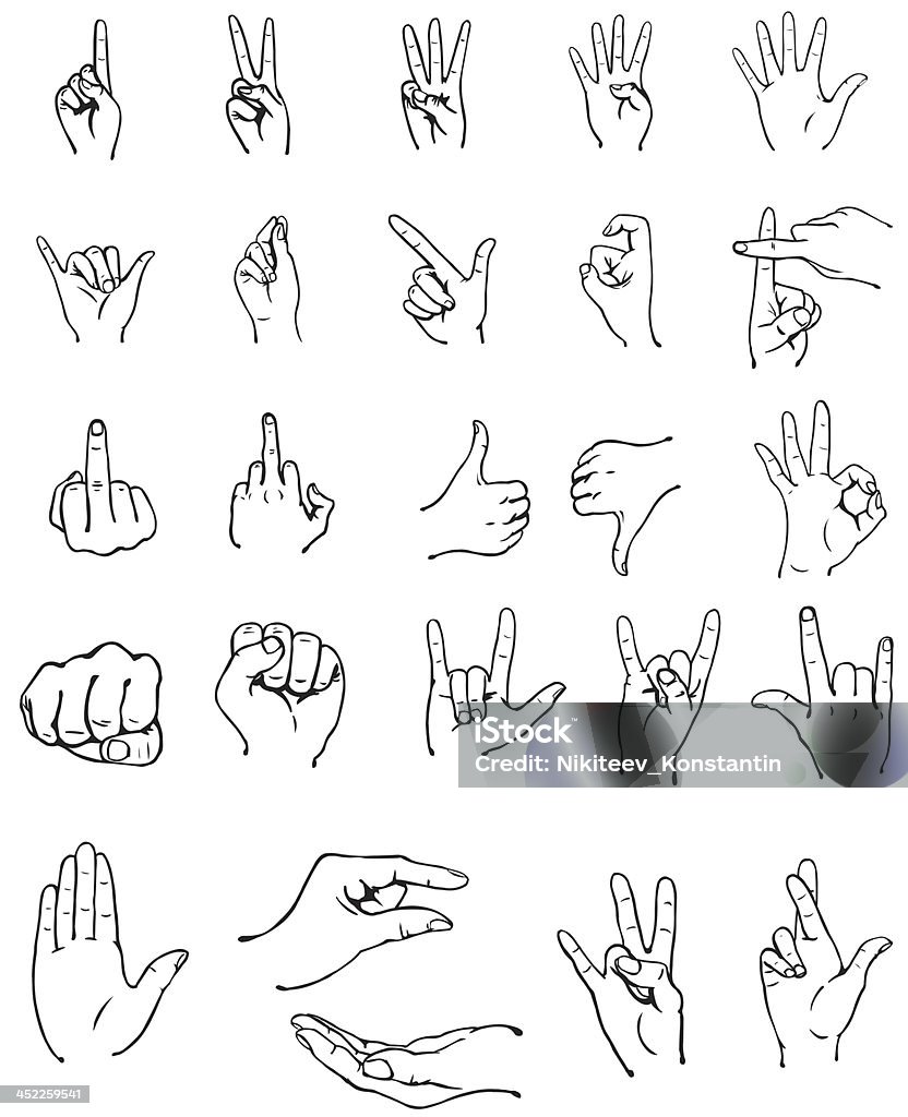Vector Finger Gestures Stock Illustration Download Image Now