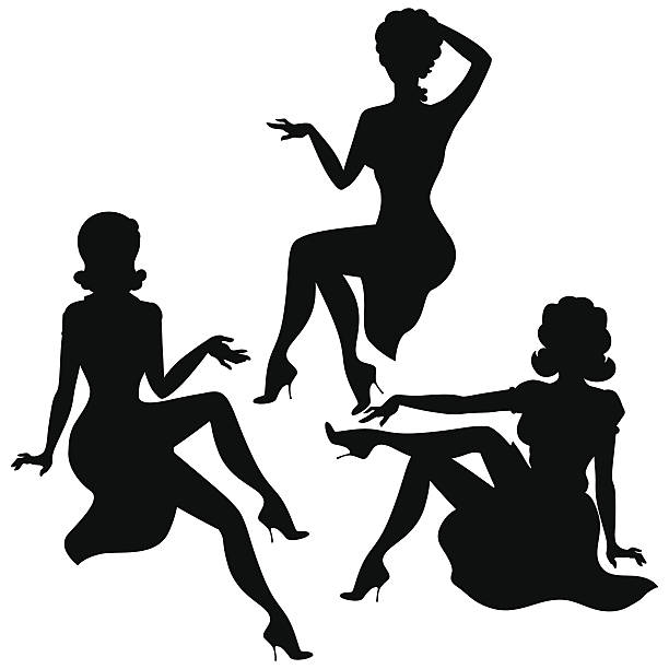 240 50s Pin Up Girl Drawing Stock Illustrations Royalty Free Vector