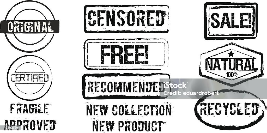Set Of Rubber Stamps Stock Illustration Download Image Now Advice