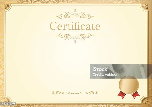 Retro Frame Certificate Template Vector向量圖形及更多式樣圖片 式樣 成功 成就 Istock