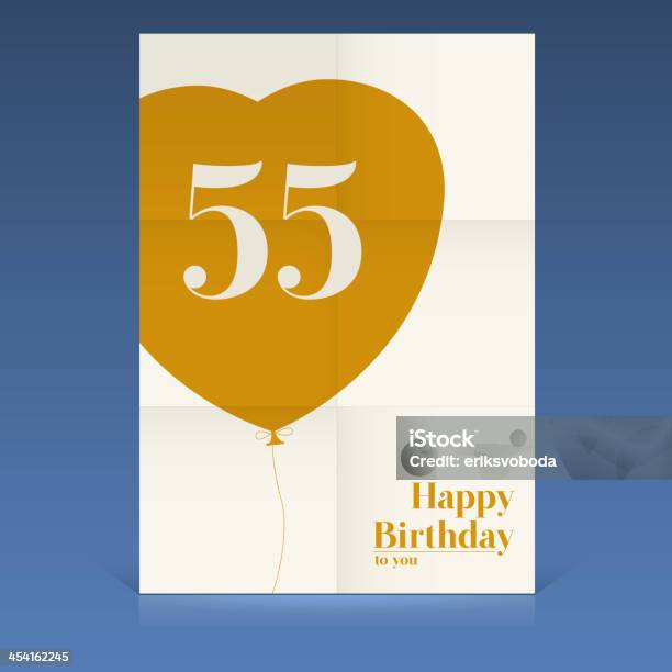 Fifty Five 예 늙음 행복함 버스데이 포스터 0명에 대한 스톡 벡터 아트 및 기타 이미지 0명 기념일 벡터