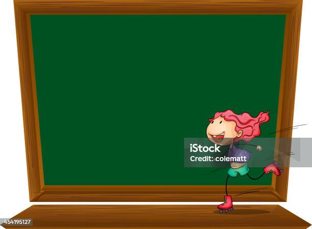 Blackboard 여자아이 스케이팅 가장자리에 대한 스톡 벡터 아트 및 기타 이미지 가장자리 각도 광고 Istock