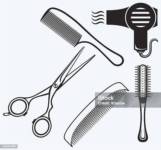 Gunting Dan Sisir Untuk Rambut Ilustrasi Stok Unduh Gambar Sekarang